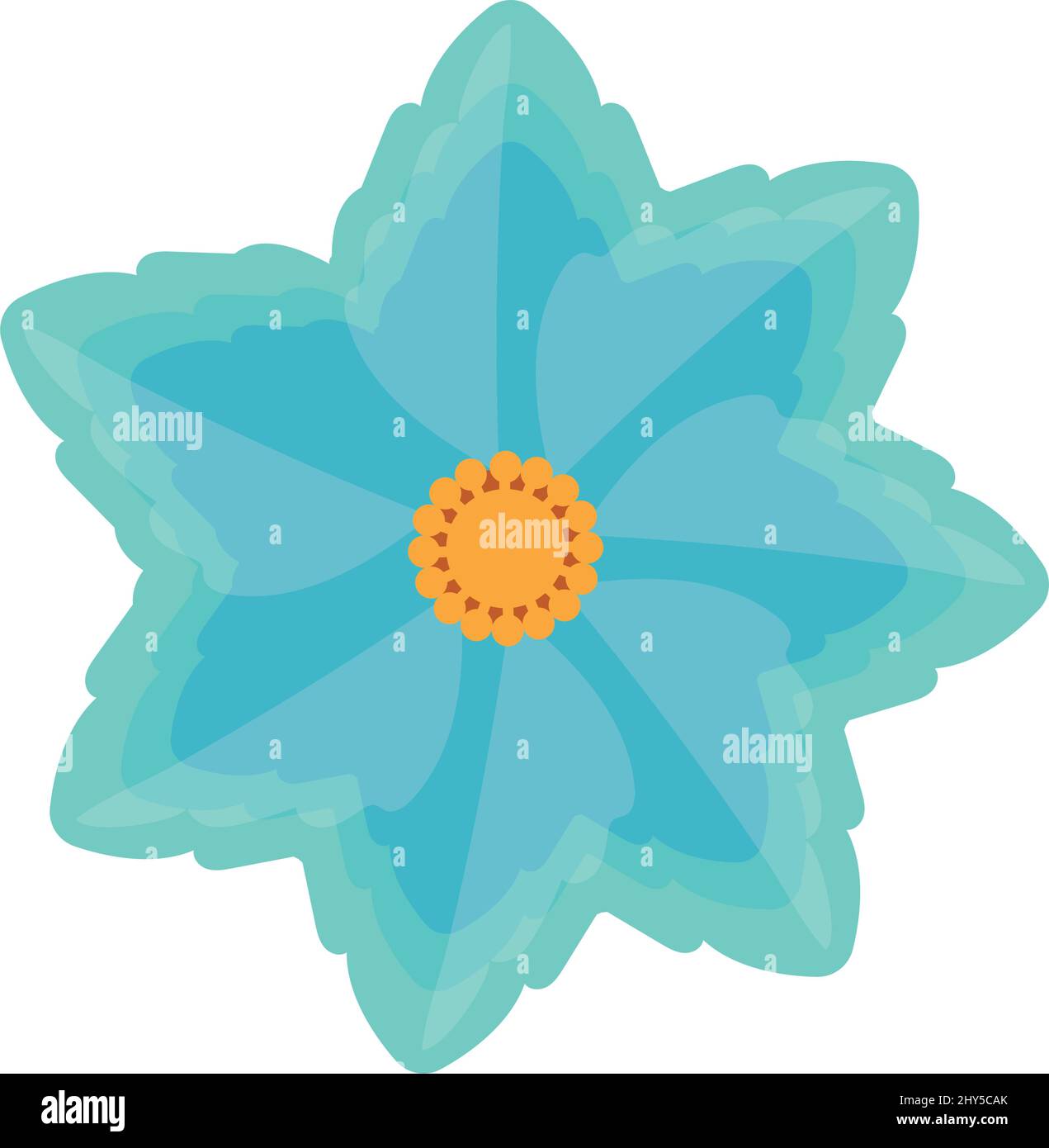 blue flower design Stock Vector Image & Art - Alamy