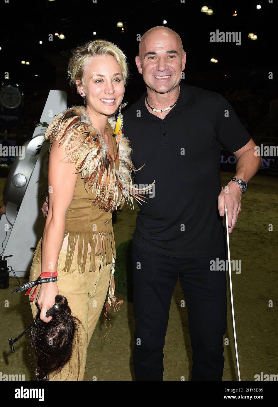 Kaley Cuoco-Sweeting & Andre Agassi during the Longines Los Angeles ...