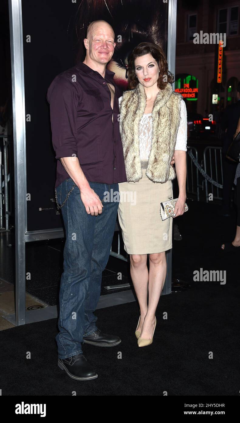 Derek Mears and Jenny Brezinski attending the "Annabelle" special ...