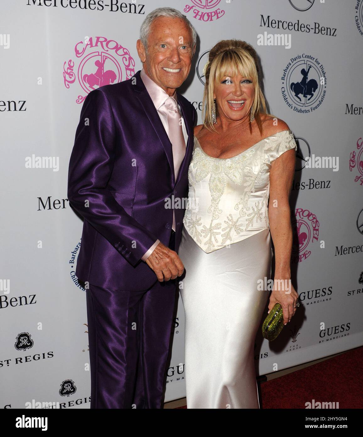 Suzanne Somers, Alan Hamel arriving for the Carousel Of Hope Ball held ...