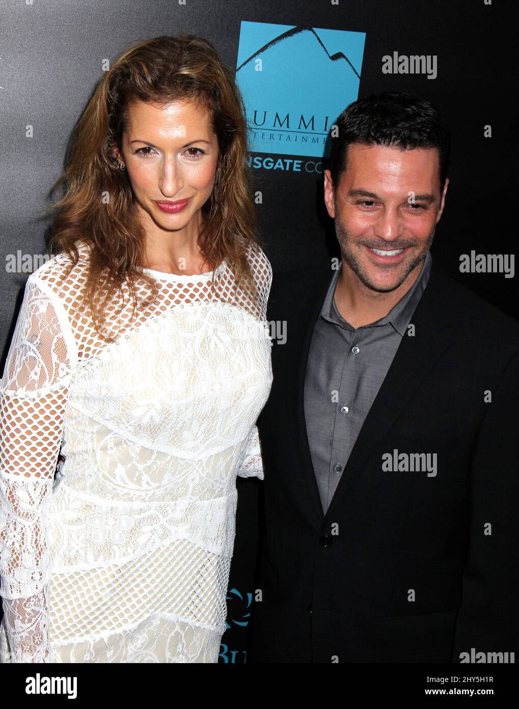 Alysia Reiner and David Alan Basche arriving for a special screening of ...