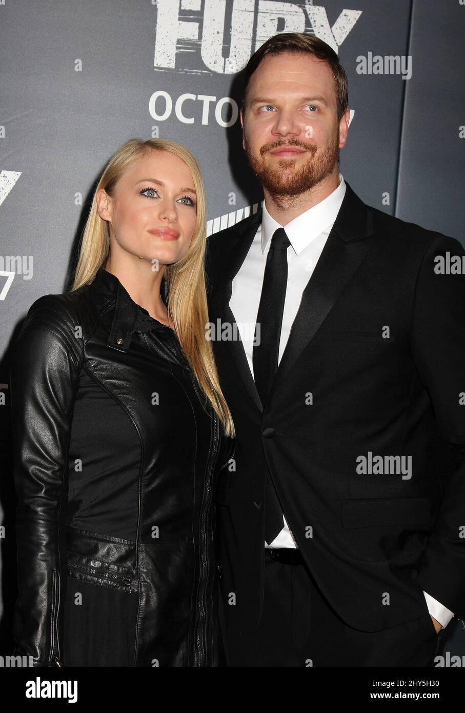 Levin Rambin and Jim Parrack attending the Fury world premiere held at ...