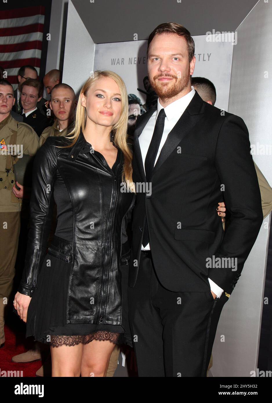 Levin Rambin and Jim Parrack attending the Fury world premiere held at ...
