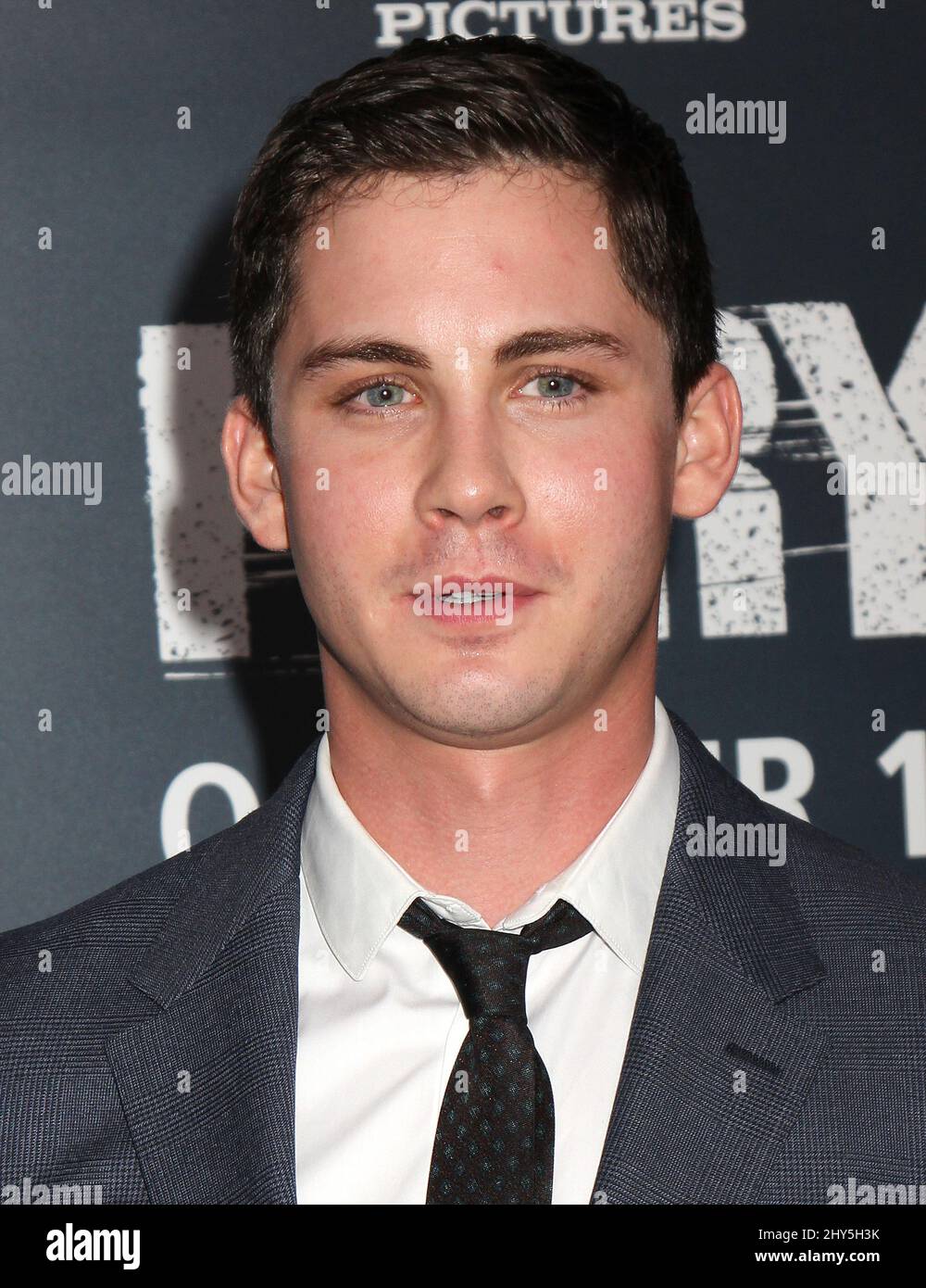 Logan Lerman attending the Fury world premiere held at held at the ...