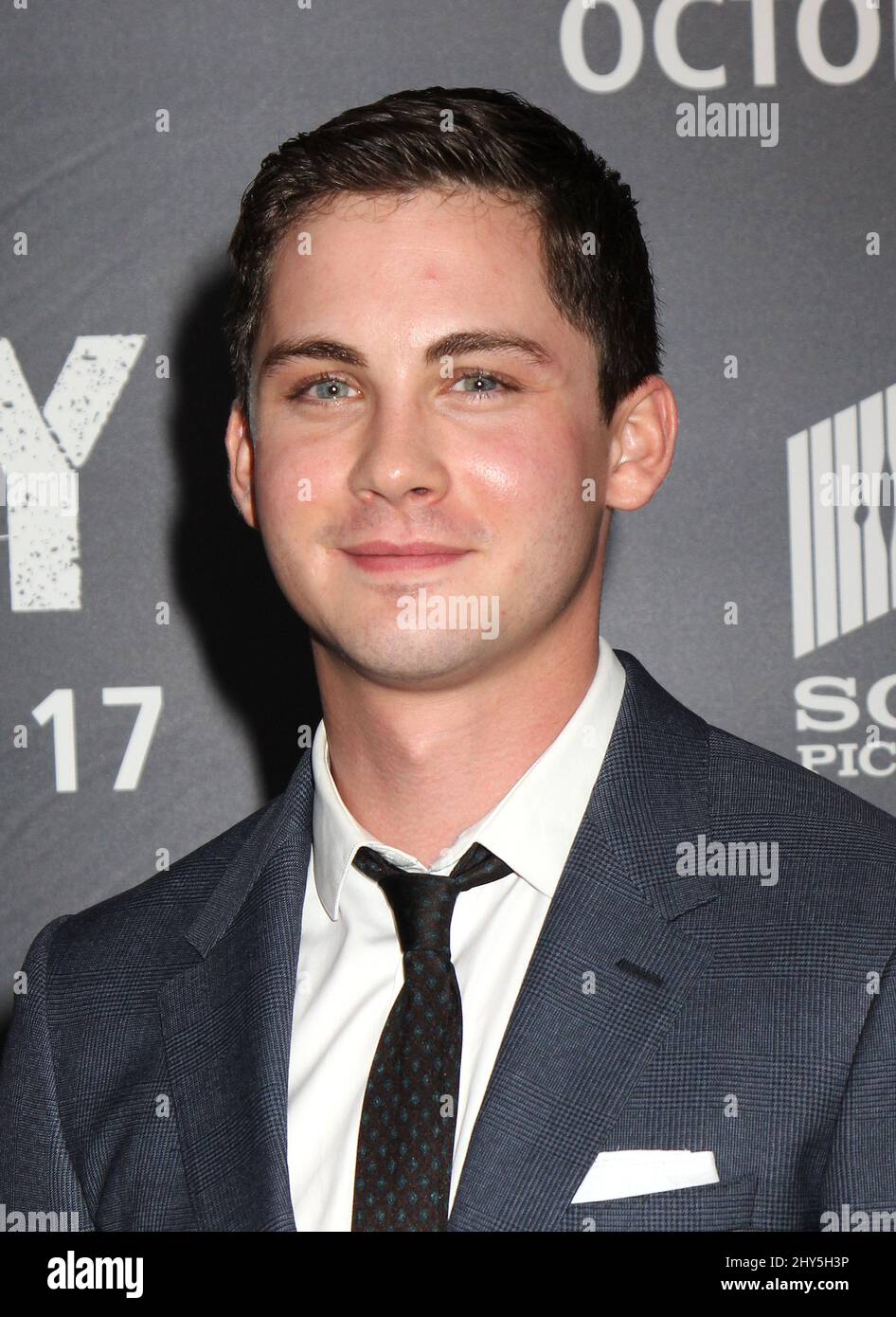 Logan Lerman attending the Fury world premiere held at held at the ...
