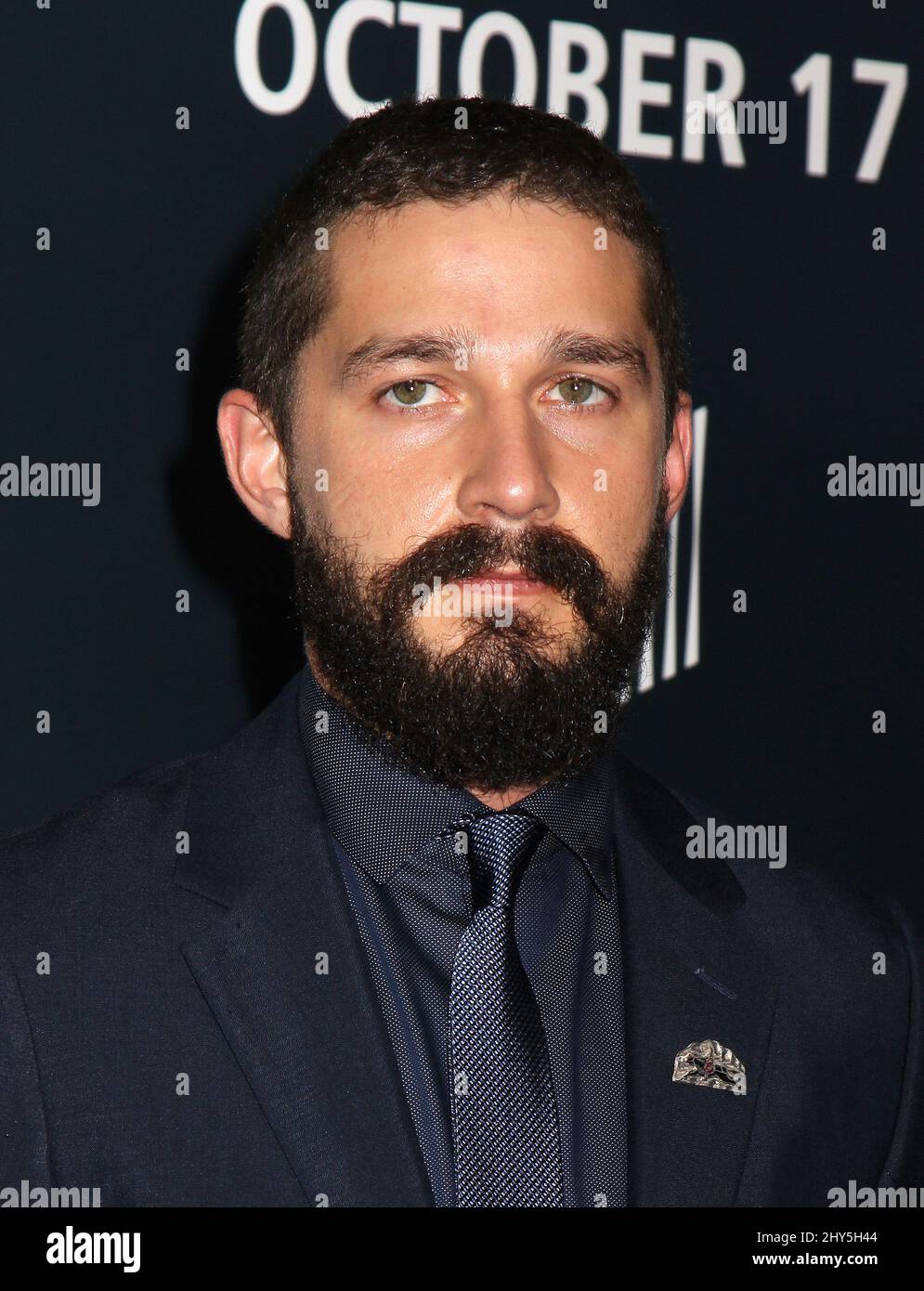 Shia LaBeouf attending the Fury world premiere held at held at the ...