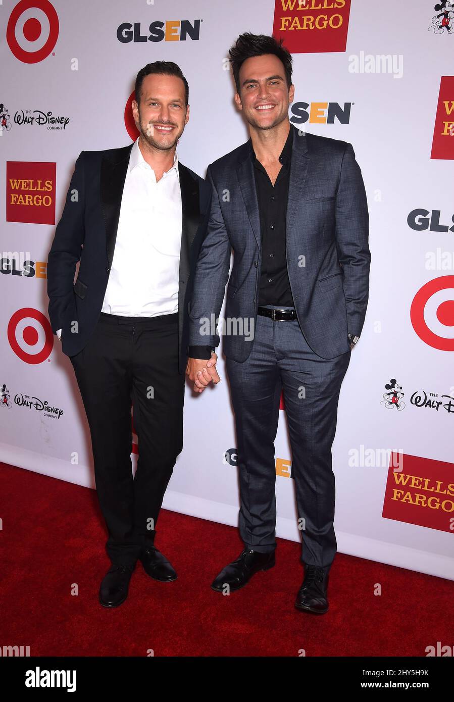 Cheyenne Jackson and Jason Landau attends the GLSEN Respect Awards 2014 ...