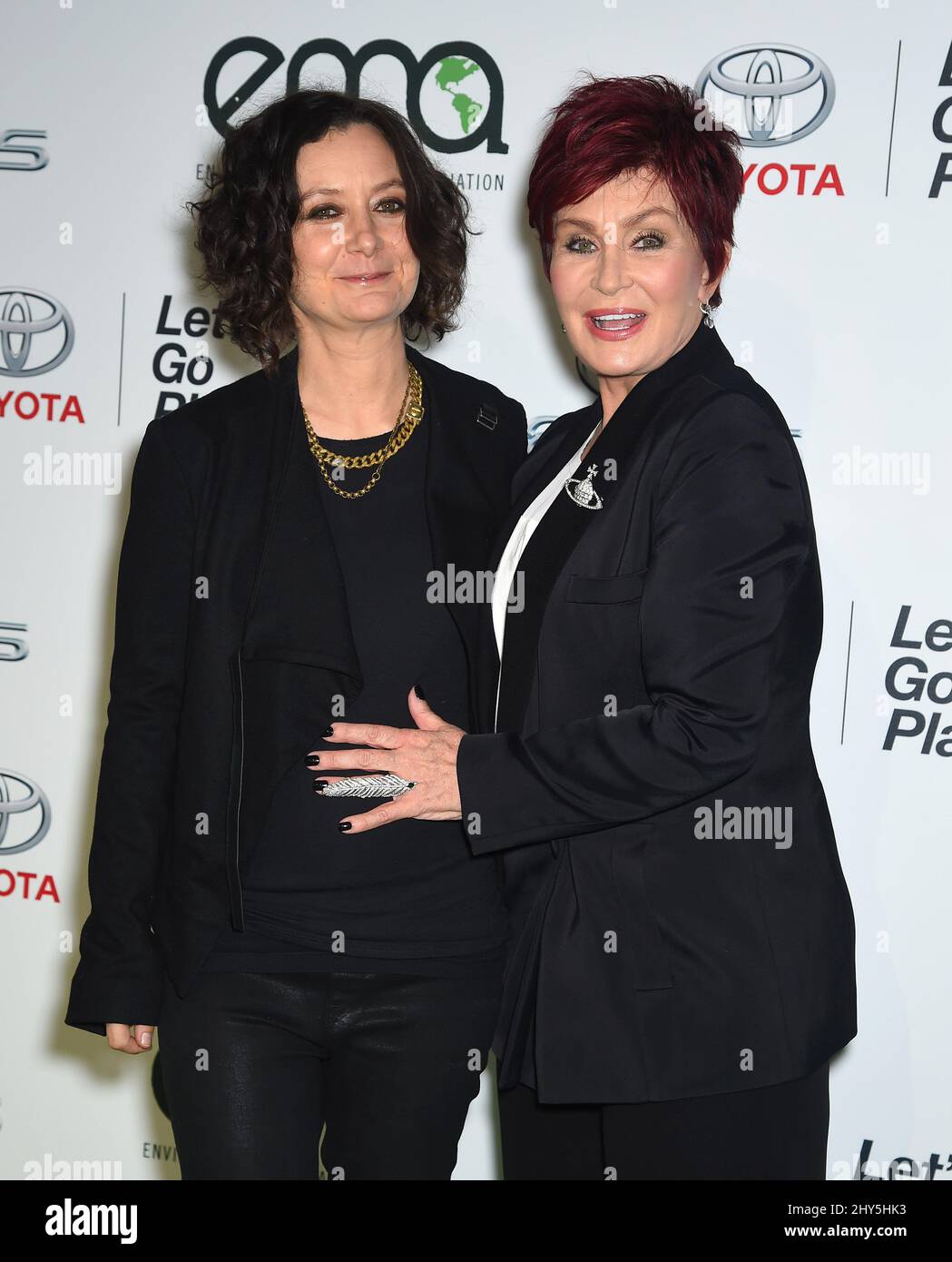 Sara Gilbert and Sharon Osbourne attends the Environmental Media Awards ...