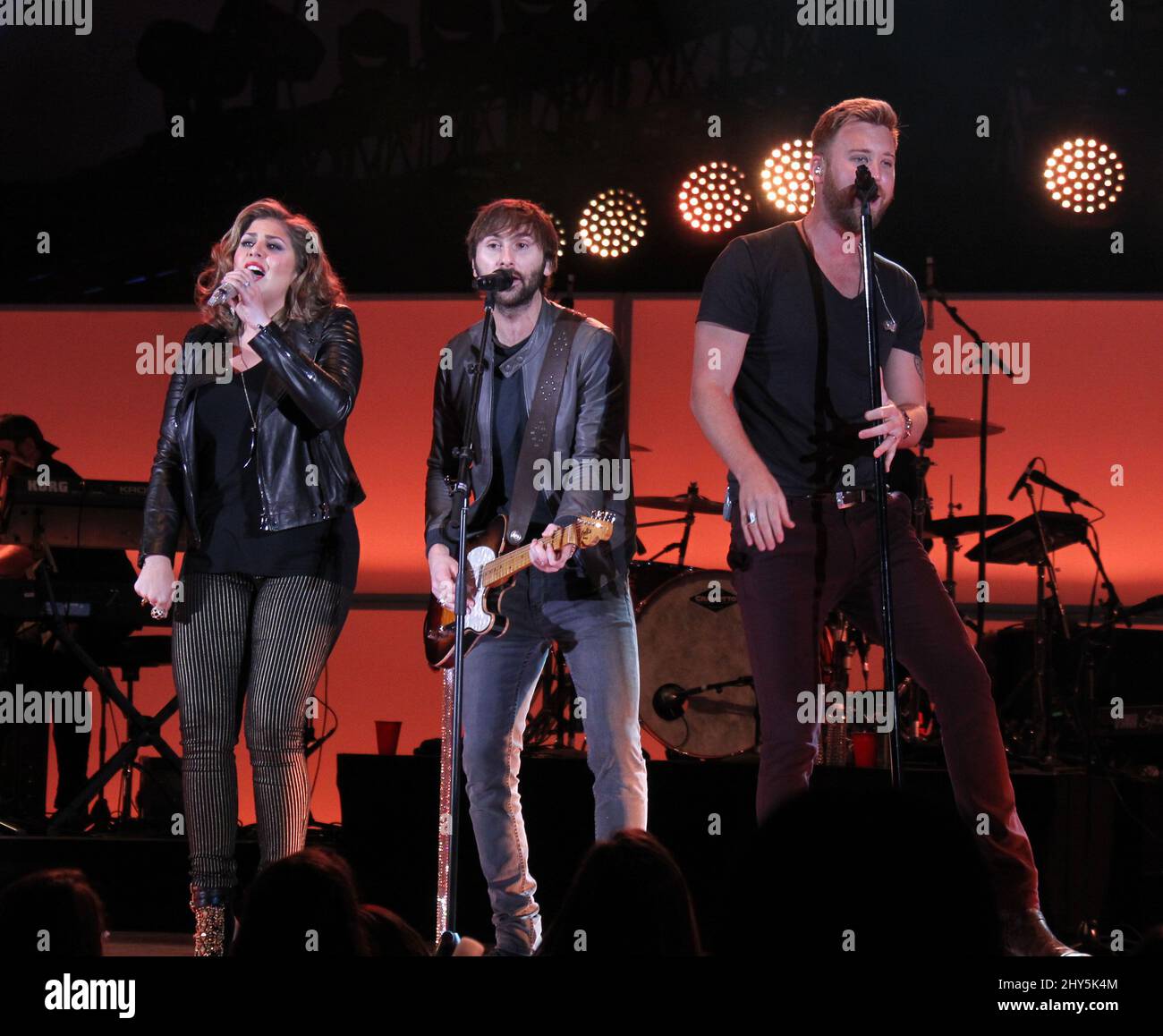 Charles Kelley, Hillary Scott, Dave Haywood, Lady Antebellum performing ...