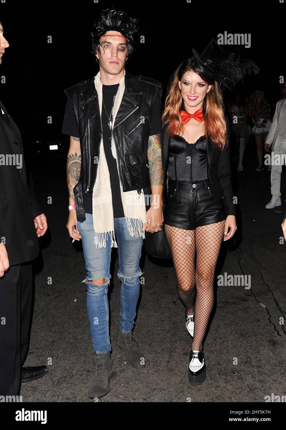 Shenae Grimes, Josh Beech attending the Matthew Morrison Halloween ...