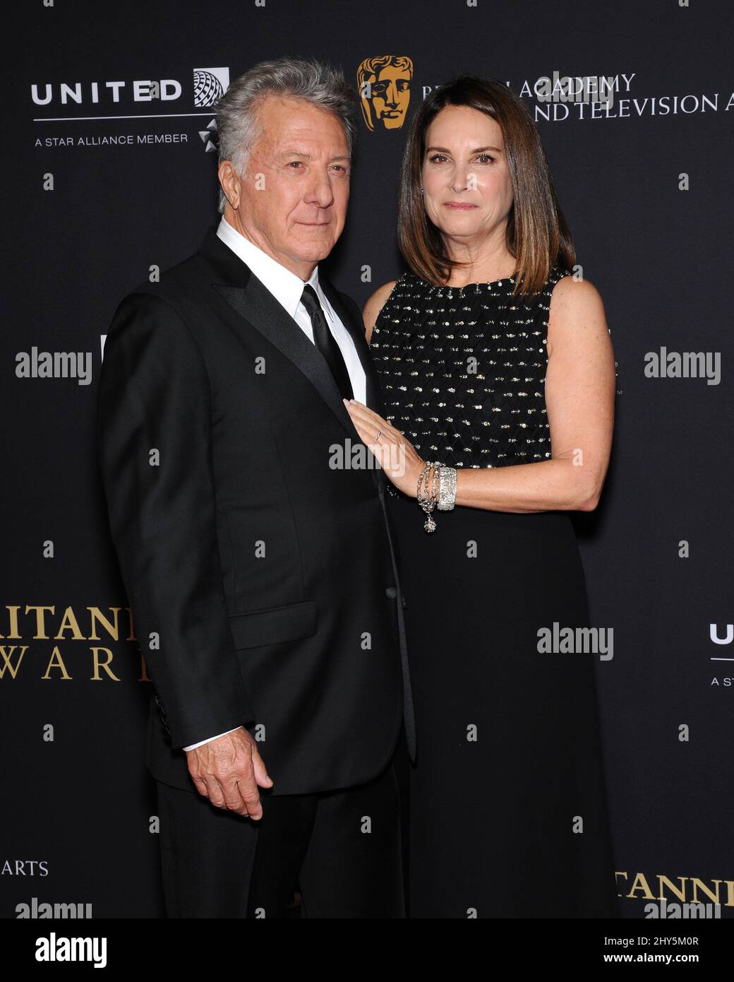Dustin Hoffman & Lisa Hoffman attending the BAFTA Jaguar Brittannia ...