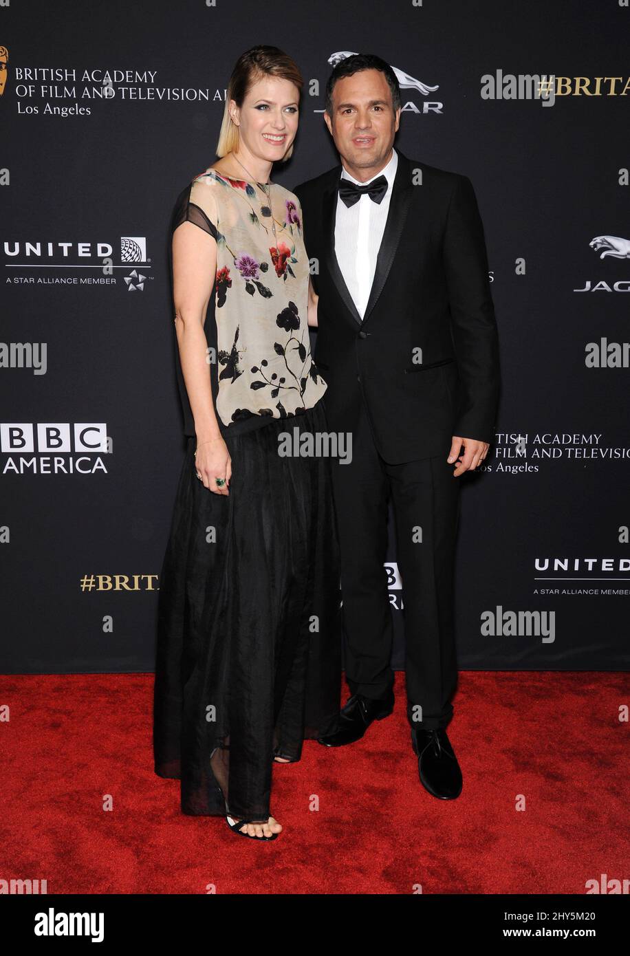 Mark Ruffalo & Sunrise Coigney attending the BAFTA Jaguar Brittannia ...