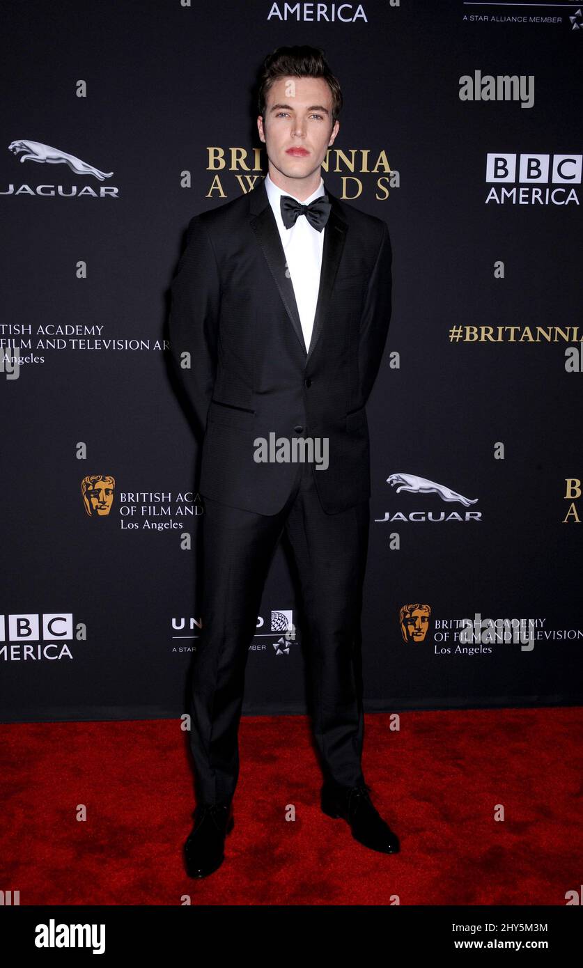 Tom Hughes attending the BAFTA Jaguar Brittannia Awards 2014 at the ...