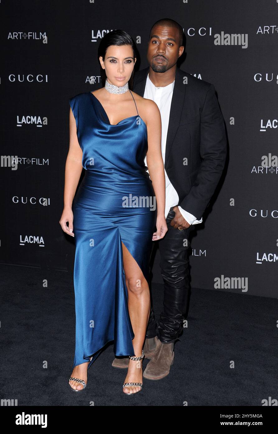 Kim Kardashian, Kanye West attending the 2014 LACMA Art + Film Gala ...