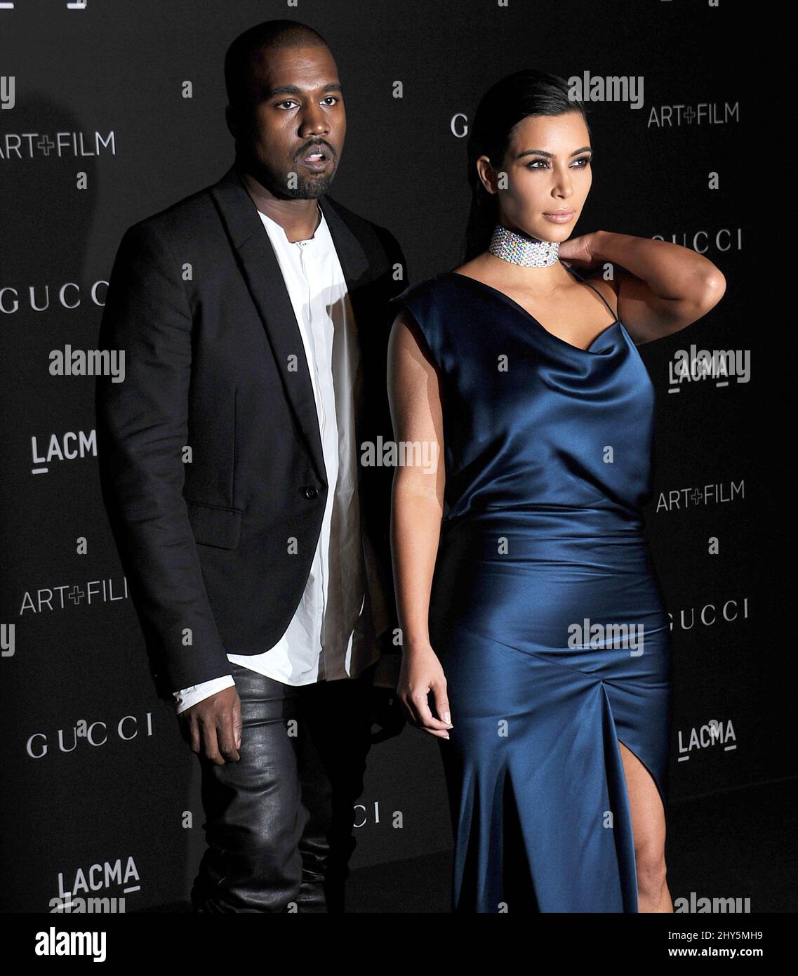 Kim Kardashian, Kanye West attending the 2014 LACMA Art + Film Gala ...