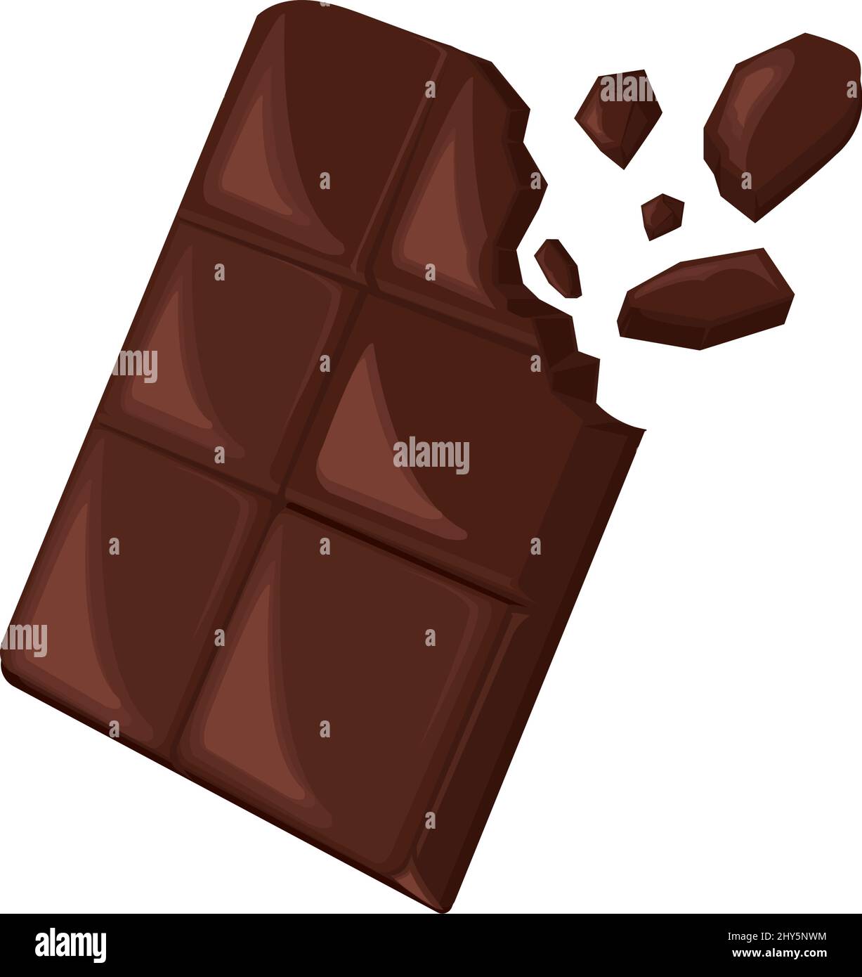 bitten chocolate bar Stock Vector Image & Art - Alamy