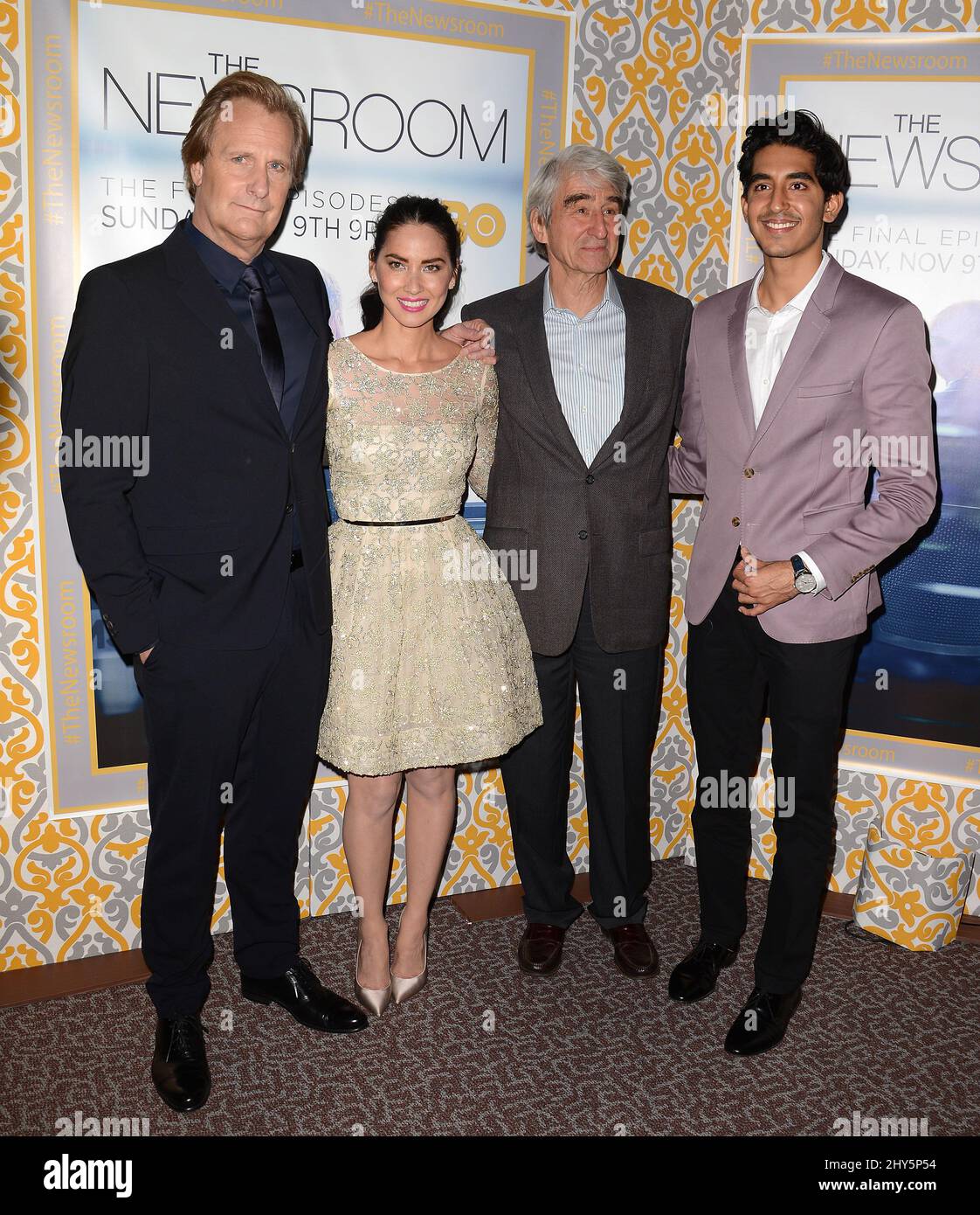 Jeff Daniels, Olivia Munn, Sam Waterston, Dev Patel attending "The ...
