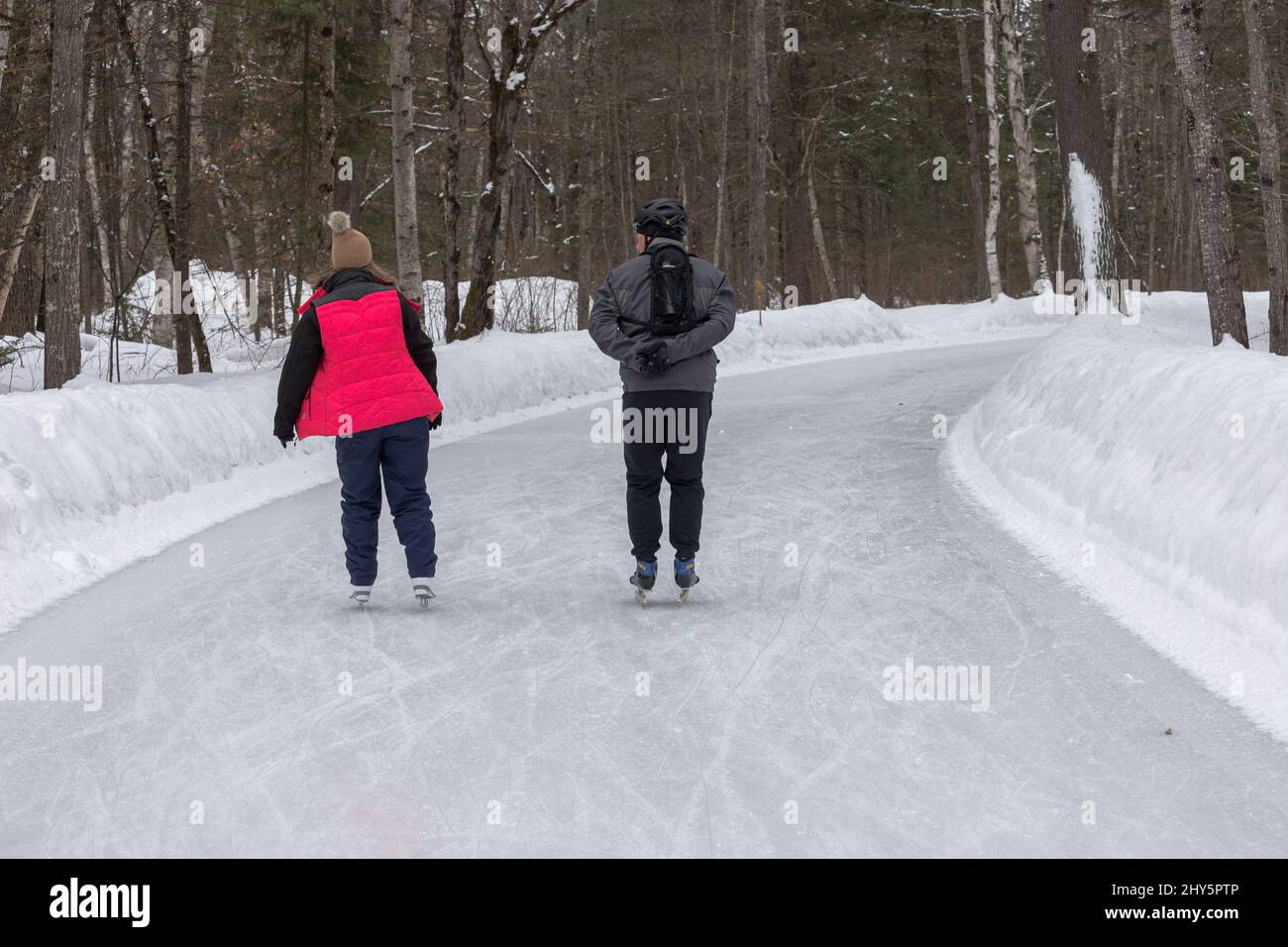 Out for a skate through the forest in Arrowhead Park Ontario Canada ...