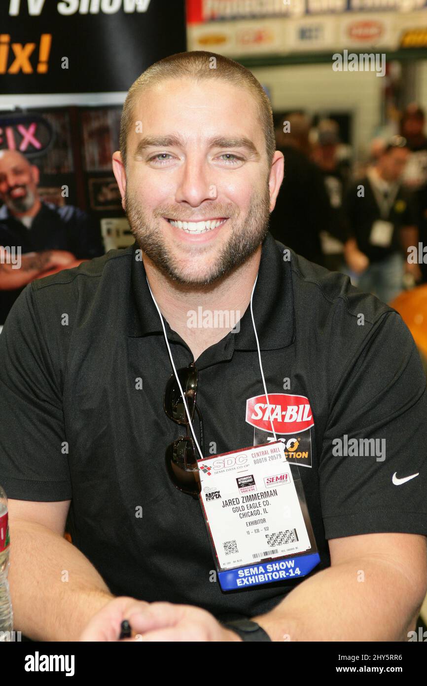 Jared Zimmerman from 'Car Fix' attending The 2014 SEMA Show in Las ...