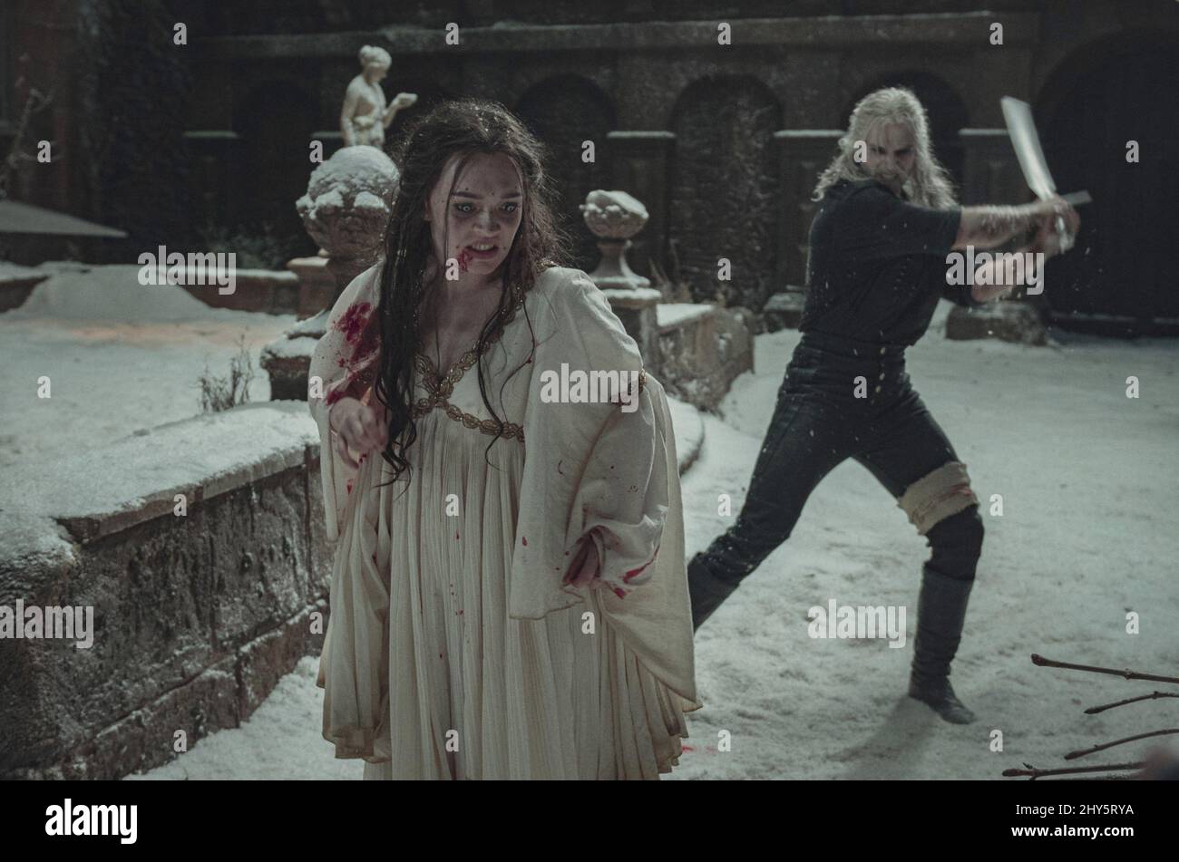 THE WITCHER, from left: Agnes Born, Henry Cavill, A Grain of Truth ...