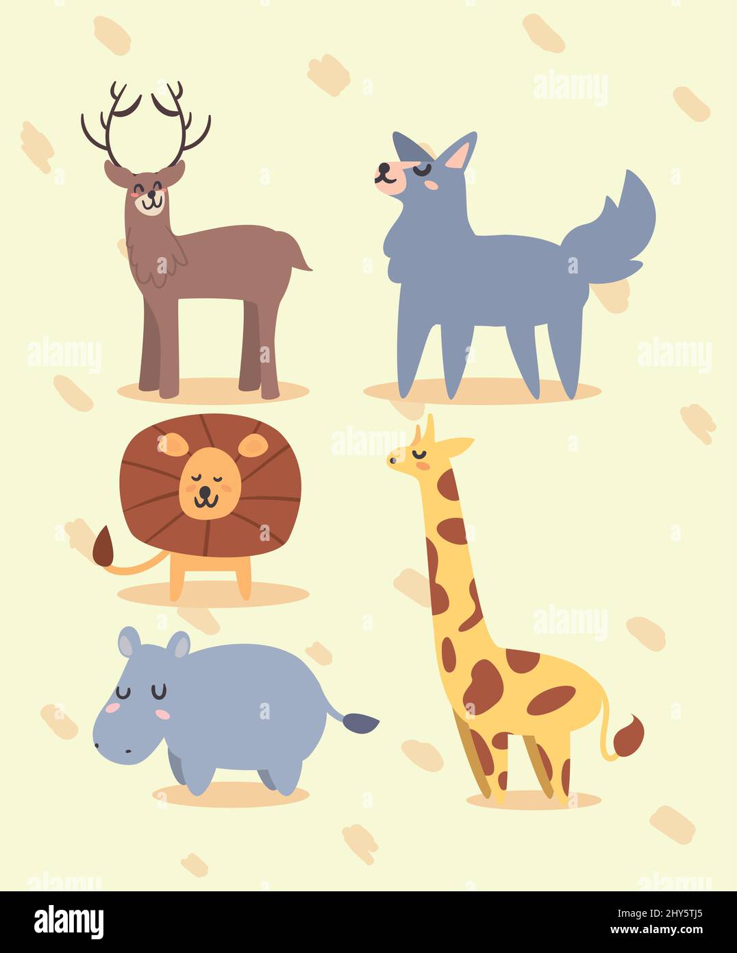 Five the wolf Stock Vector Images - Alamy