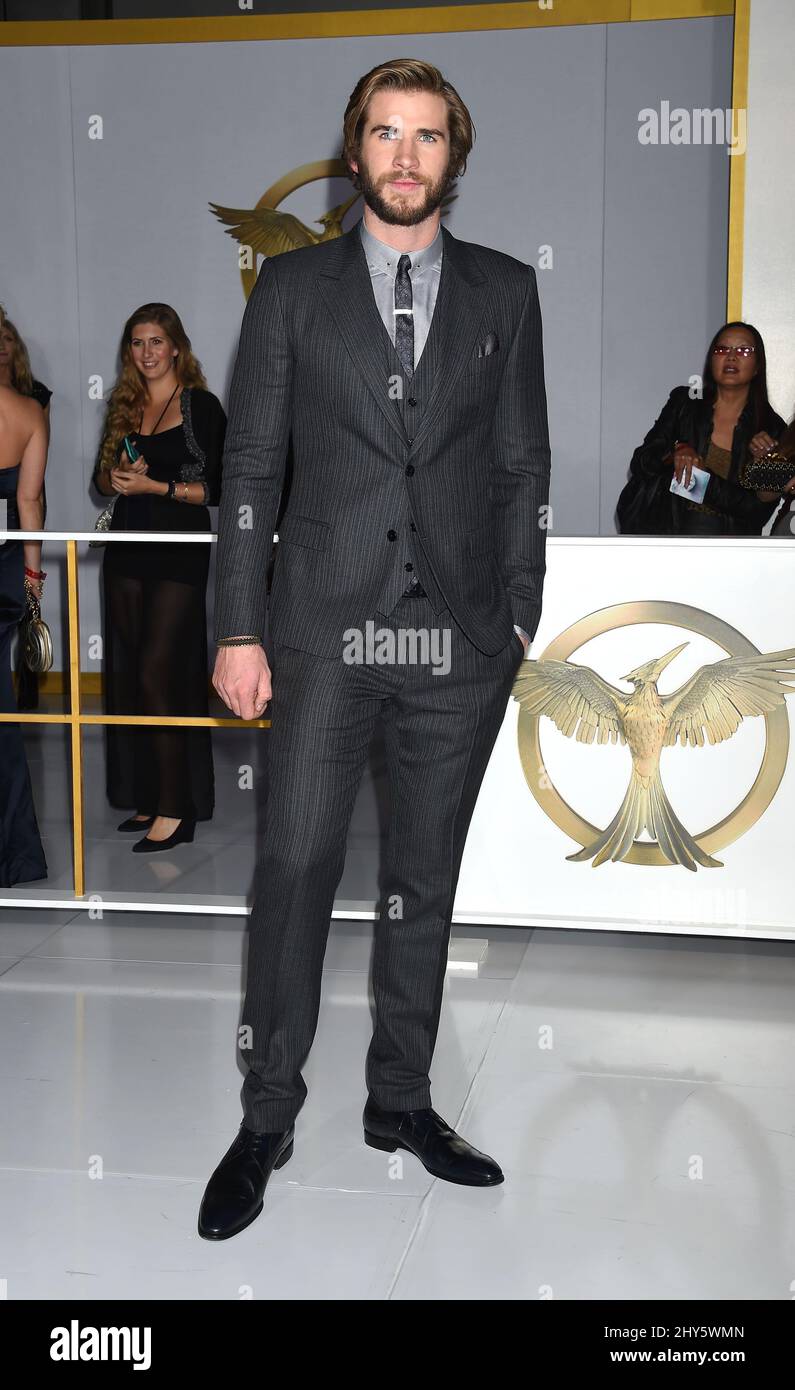 Liam hemsworth attending hunger games hi-res stock photography and ...