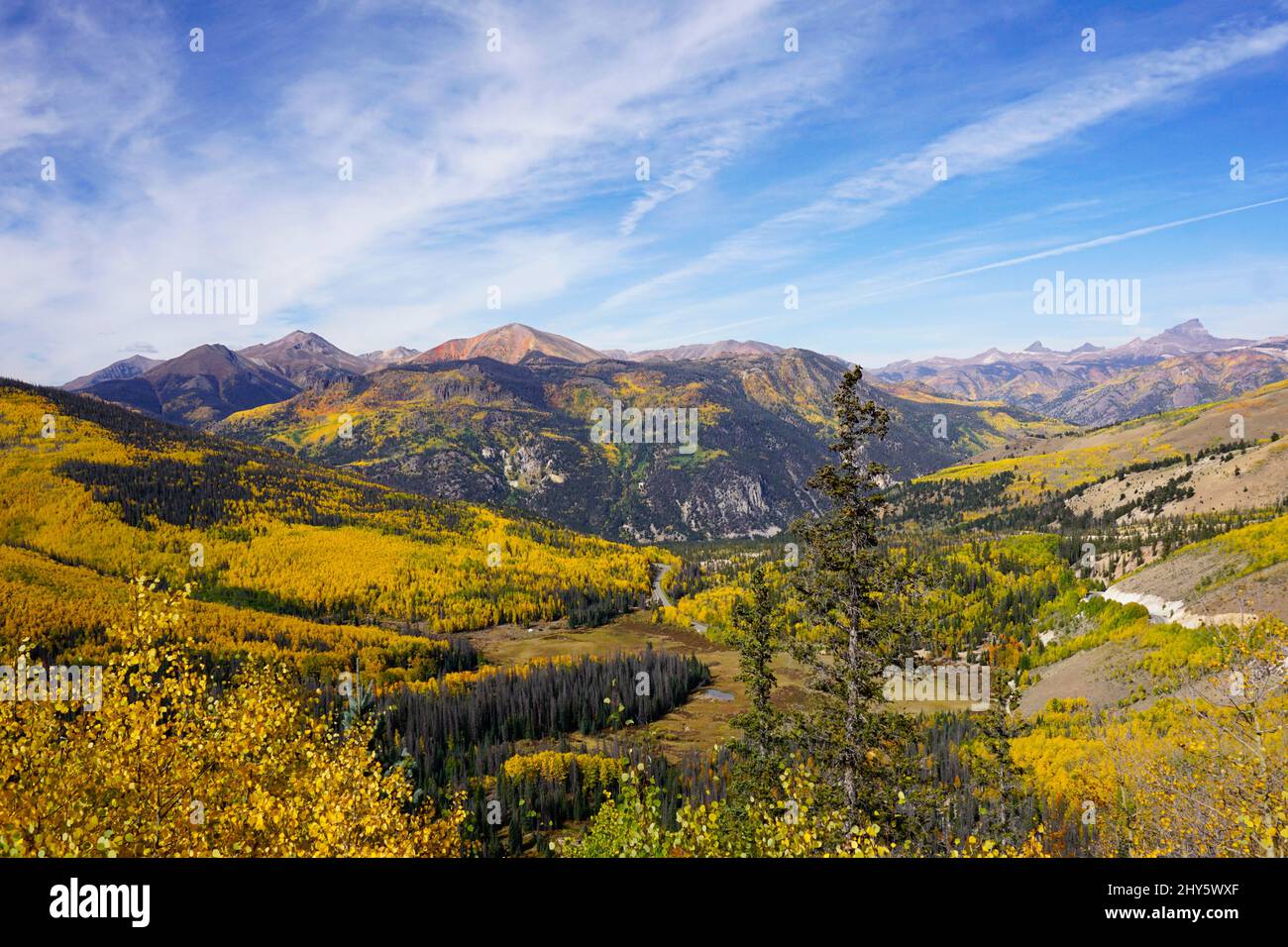 Windy Point observation point along highway 149 in Colorado offers an ...