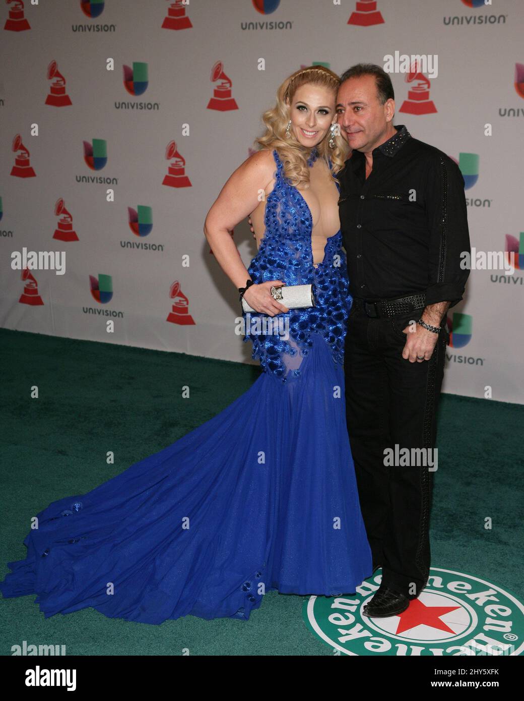 Violeta Martin, Jacob attending the 15th Annual LATIN GRAMMY Awards ...
