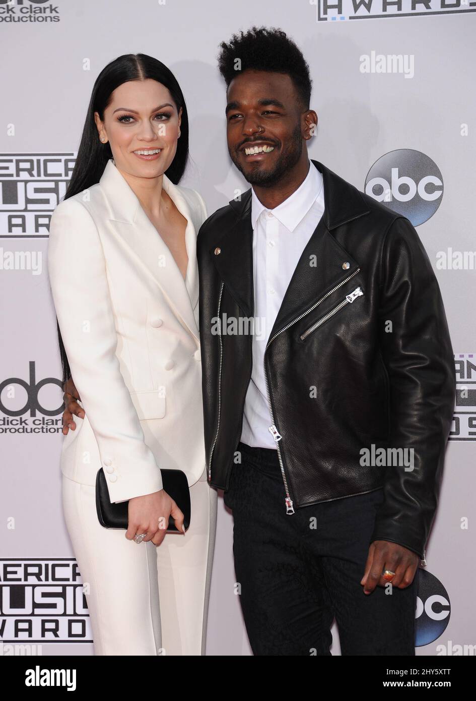 Jessie J & Luke James attending the American Music Awards 2014 at the ...