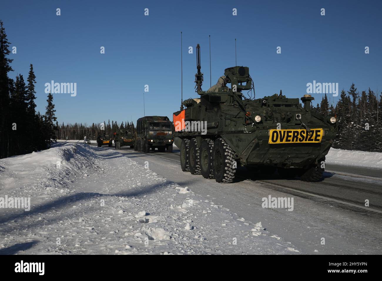 A troop element of 1st Stryker Brigade Combat Team, 25th Infantry ...