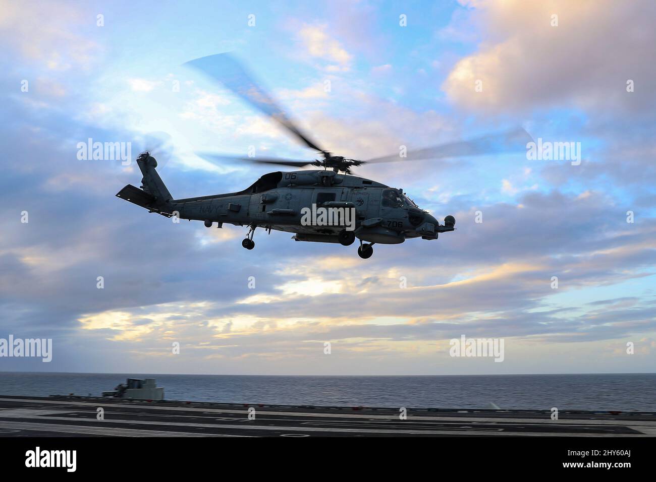 PHILIPPINE SEA (March 13, 2022) An MH-60R Sea Hawk helicopter, assigned ...