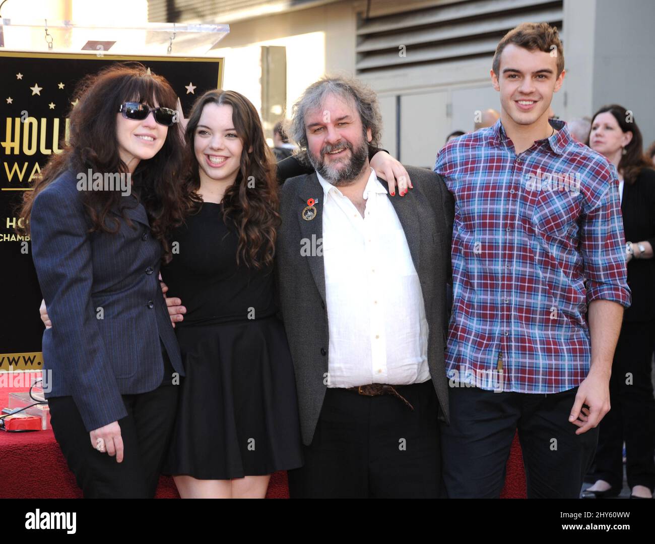 Peter Jackson & Family attend the ceremony honoring Peter Jackson with ...