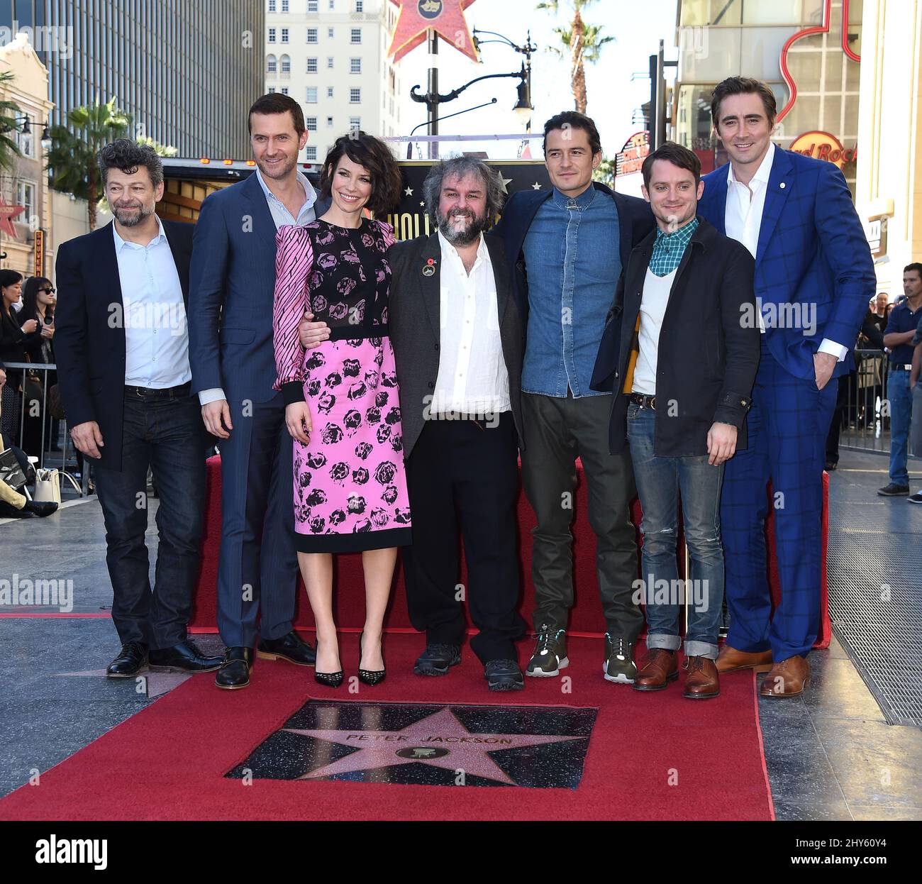 Andy Serkis, Richard Armitage, Evangeline Lilly, Peter Jackson, attend ...