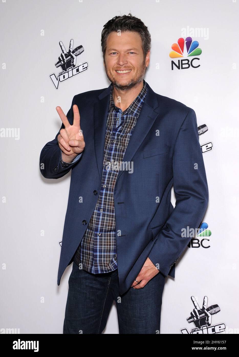 Blake Shelton attending "The Voice" season 7 red carpet event held at ...