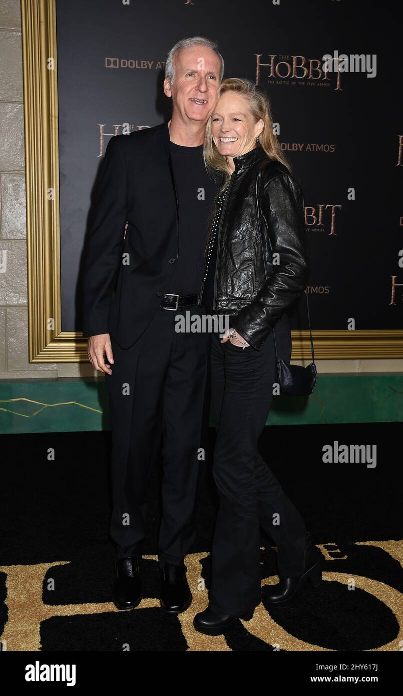 James Cameron and Suzy Amis attending "The Hobbit: The Battle of the ...