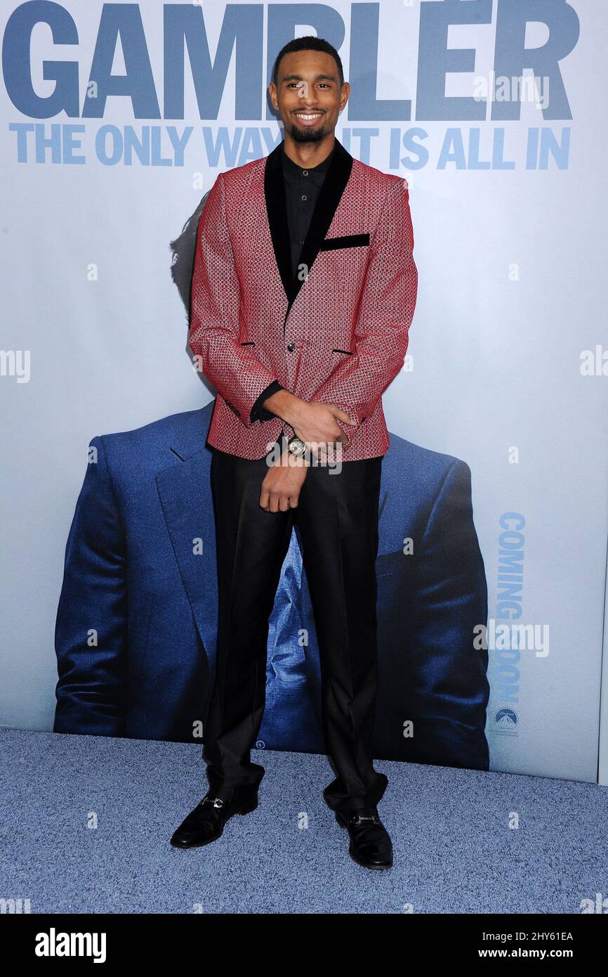Anthony Kelley attending the premiere of "The Gambler" in New York ...