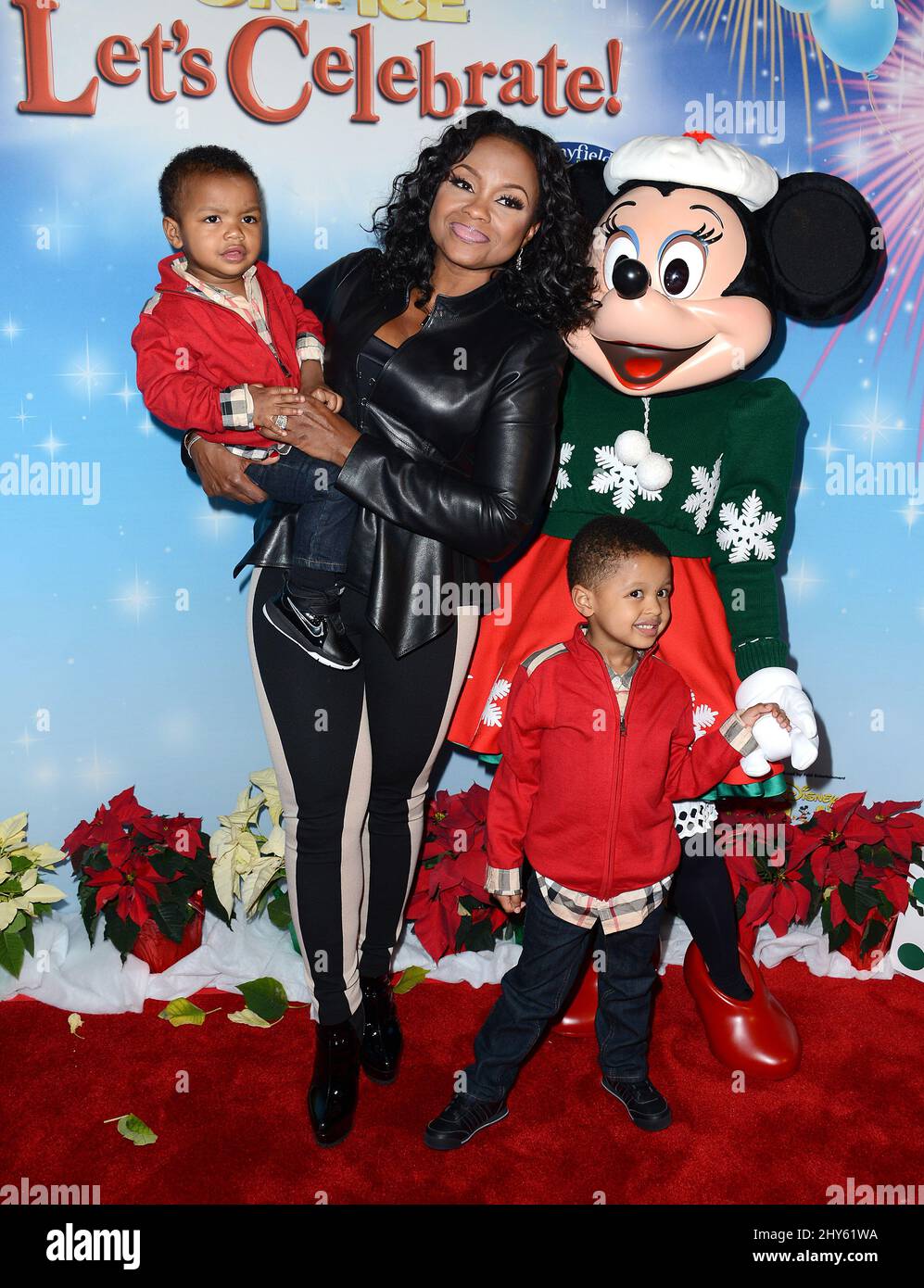 Phaedra Parks, Dylan Nida, Ayden Nida attending Disney On Ice Presents ...