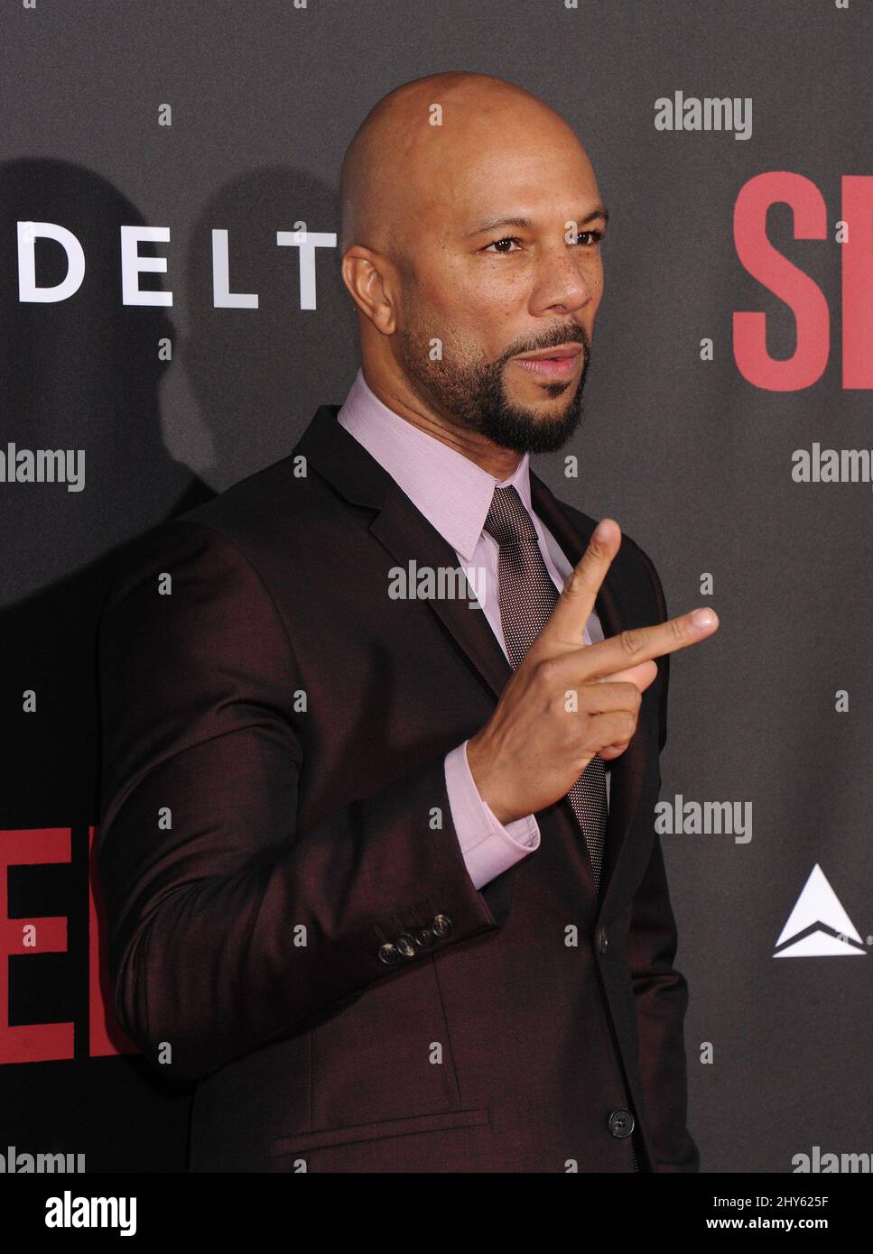 Common attending the premiere of 'Selma' in New York City Stock Photo ...
