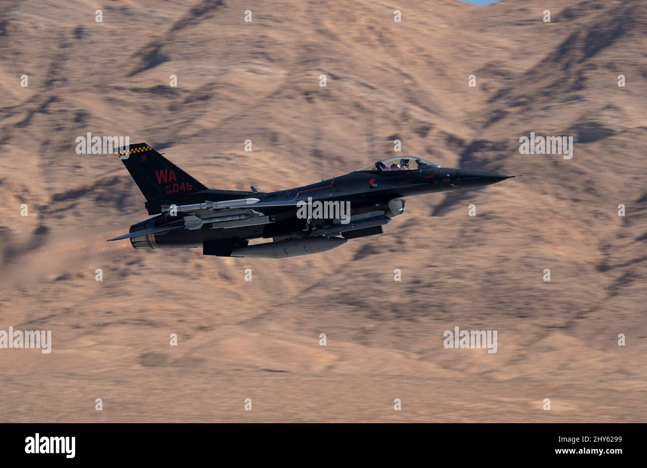 An F-16C Fighting Falcon assigned to the 64th Aggressor Squadron, takes ...