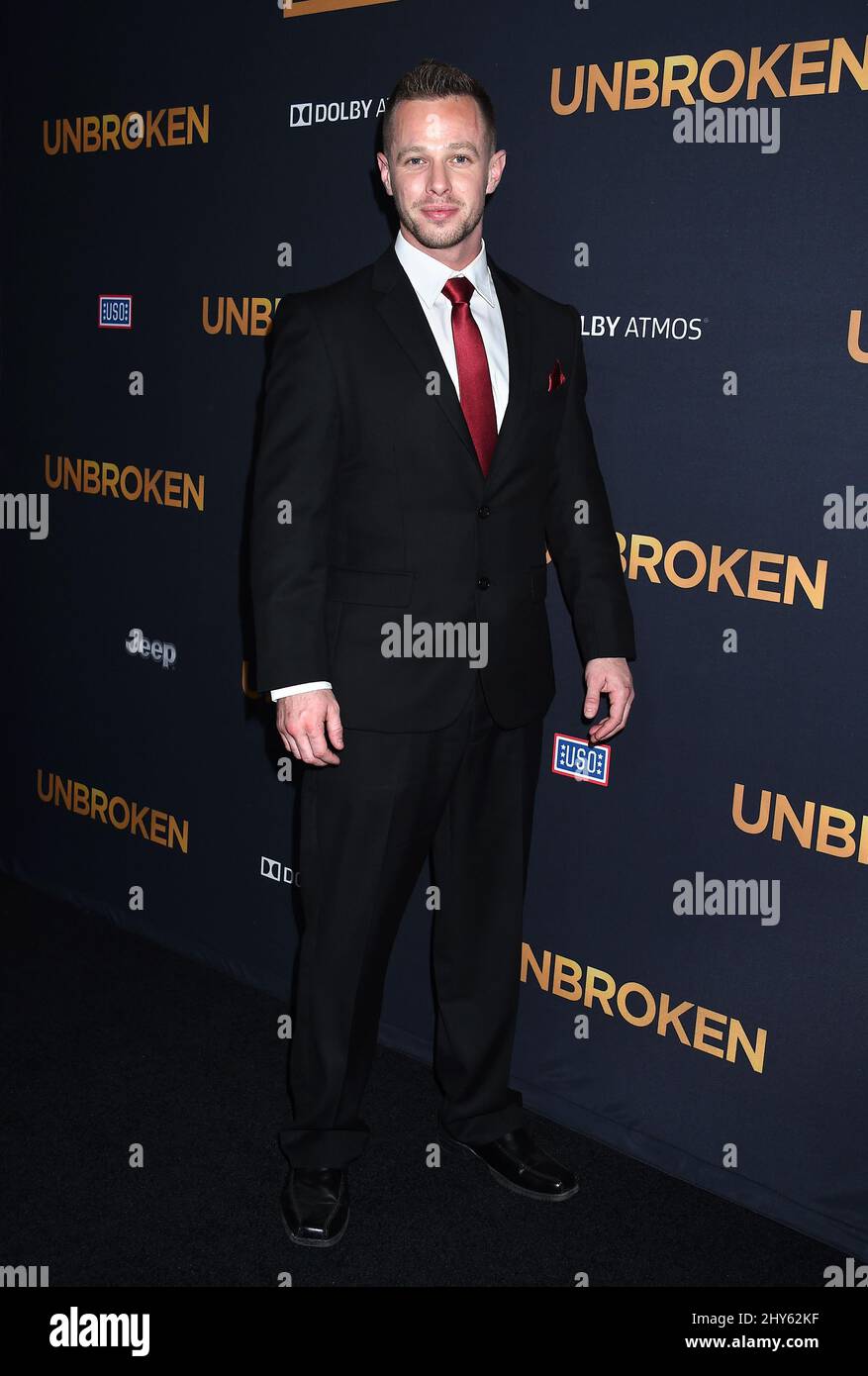 Ryan Ahern attending the 'Unbroken' Premiere in Los Angeles Stock Photo ...