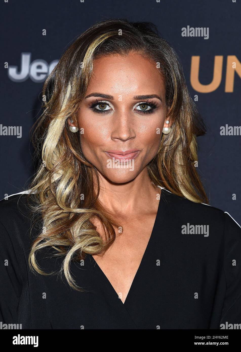 Lolo Jones attending the 'Unbroken' Premiere in Los Angeles Stock Photo ...