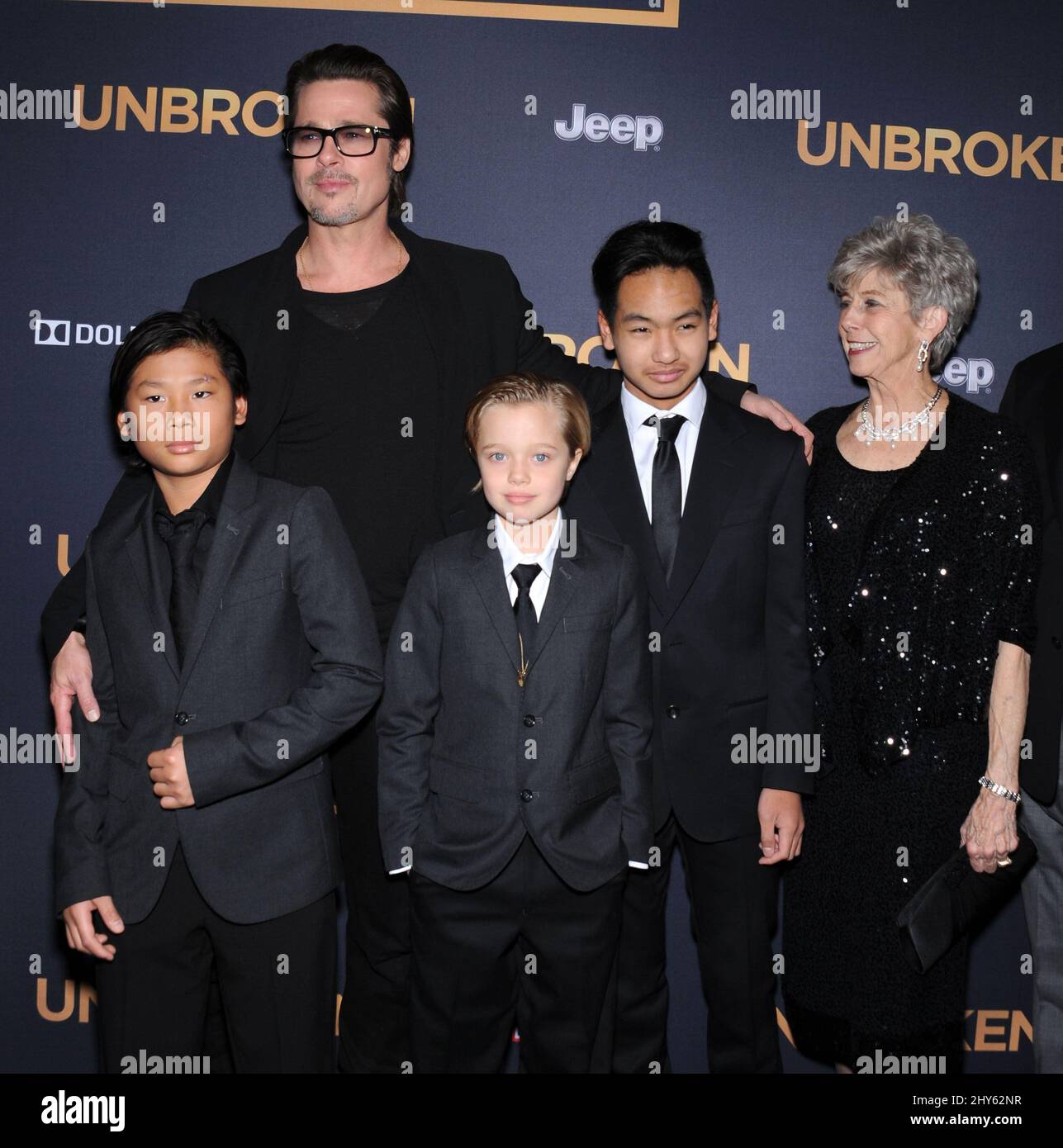 Brad PItt, Maddox Jolie-Pitt, Shiloh Jolie-Pitt and Pax Jolie-Pi ...