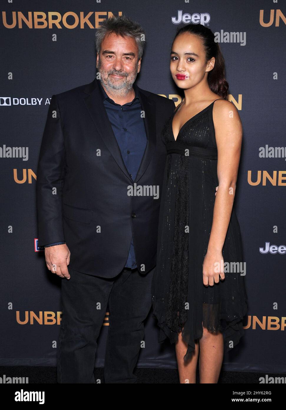 Luc Besson & Talia Besson attending the 'Unbroken' Premiere in Los ...