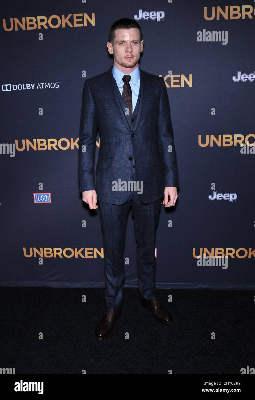 Jack O'Connell attending the 'Unbroken' Premiere in Los Angeles Stock ...