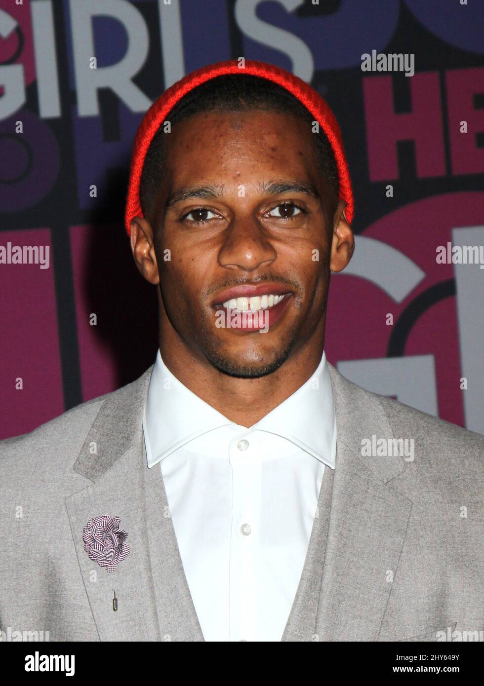 Victor Cruz attending the premiere of season four of 'Girls' in New ...