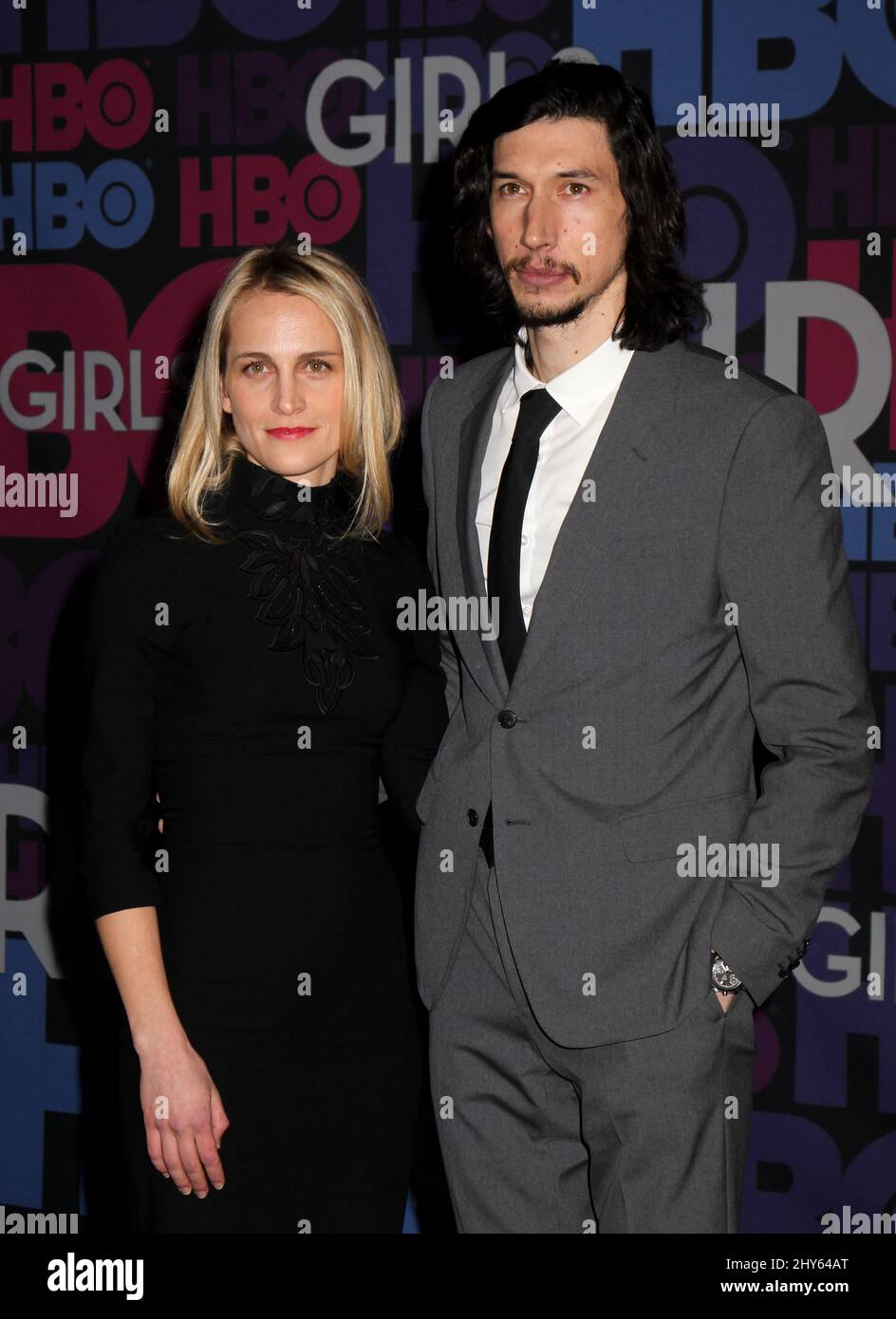 Joanne Tucker and Adam Driver attending the premiere of season four of ...