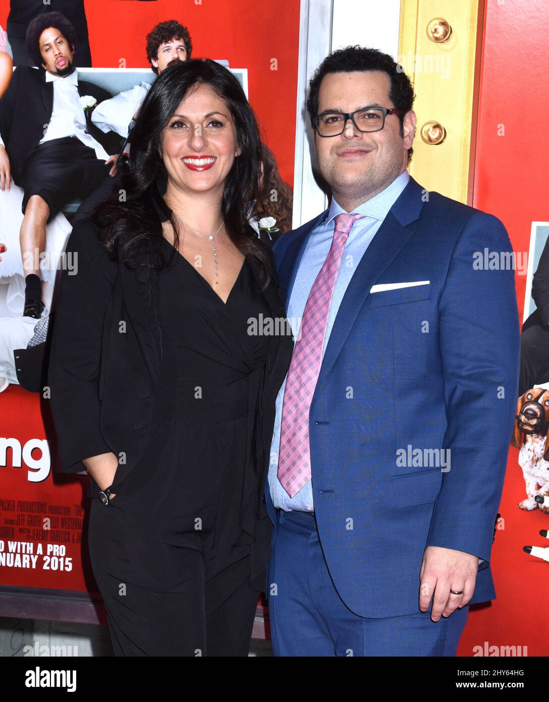 Josh Gad and Ida Darvish attending the premiere of 'The Wedding Ringer ...