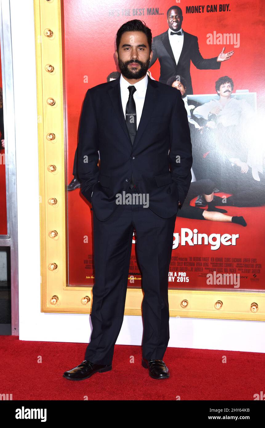 Ignacio Serricchio attending the premiere of 'The Wedding Ringer' Stock ...