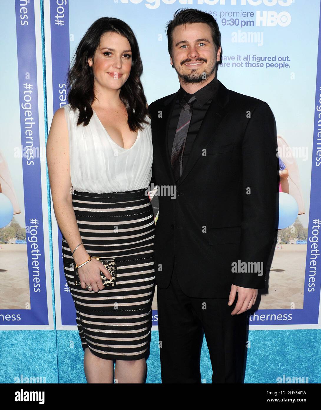 Melanie Lynskey, Jason Ritter attending the premiere of 'Togetherness ...