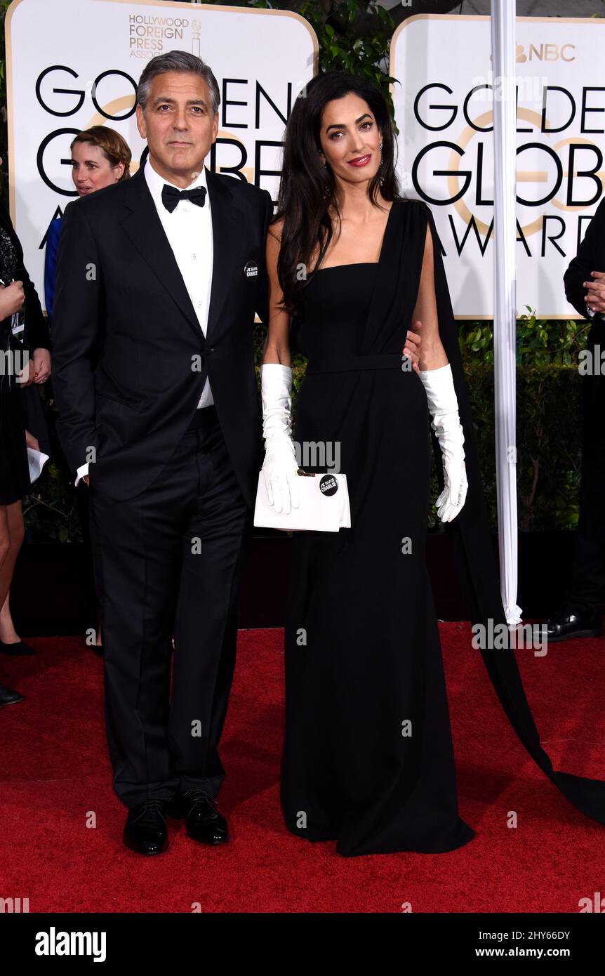 George Clooney and Amal Alamuddin arriving for the 72nd Annual Golden ...